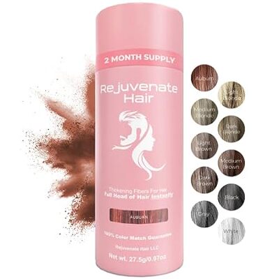 Fibers for Thinning Hair (Auburn)， Undetectable Hair Powd