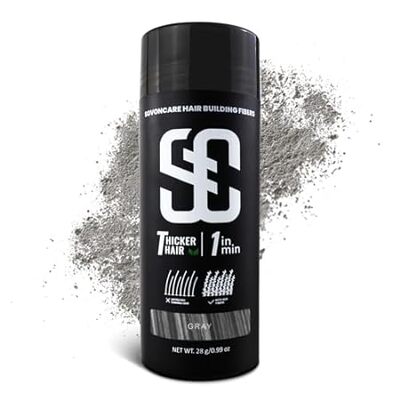 SOVONCARE Hair Fibers for Thinning Hair Gray， Hair Buildi