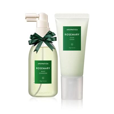 AROMATICA Rosemary Root Enhancer And Scalp Scrub Set - Ro