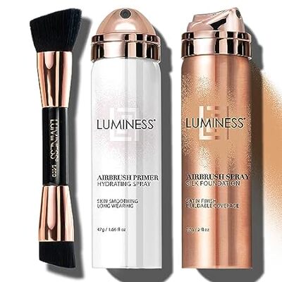 LUMINESS Airbrush Spray Silk Foundation Starter Kit - Med