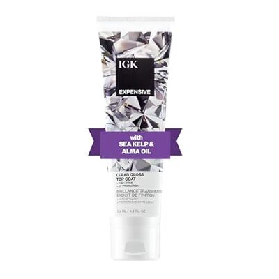 IGK EXPENSIVE Clear Gloss Top Coat | Shine + Strengthen +