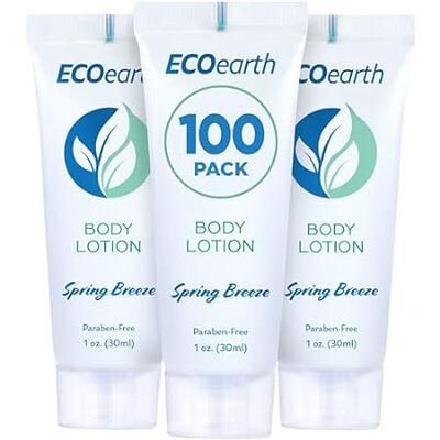 EcoEarth Travel Size Lotion (1 fl oz， 100 PK， Spring Bree