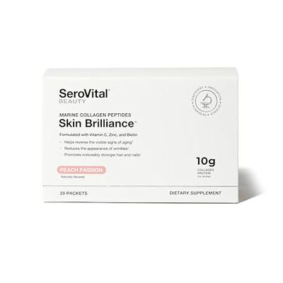 Serovital Skin Brilliance， 20 Ct Sachets， Peach Passion