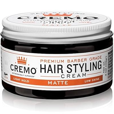 Cremo Premium Barber Grade Hair Styling Matte Cream， Ligh