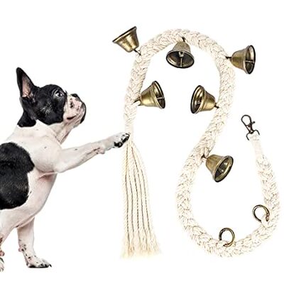 Dog Bell for Door Potty Training， Cotton Handwoven Dog Do