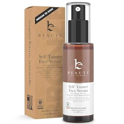 Face Tanner Serum - Medium to Dark Sunless Tanner for Fac