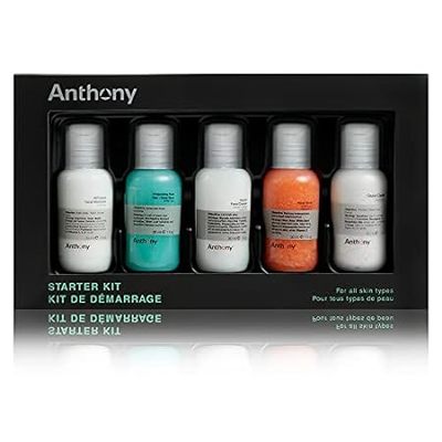 Anthony Starter Kit， 5 Count， Glycolic Facial Cleanser， F