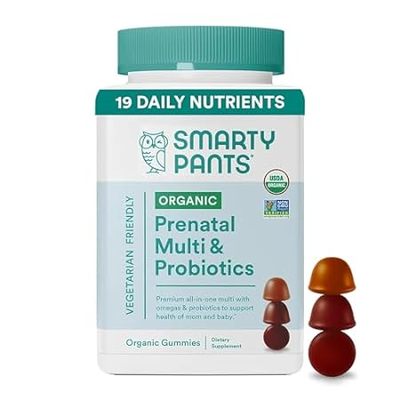SmartyPants Organic Prenatal Vitamins for Women， Multivit