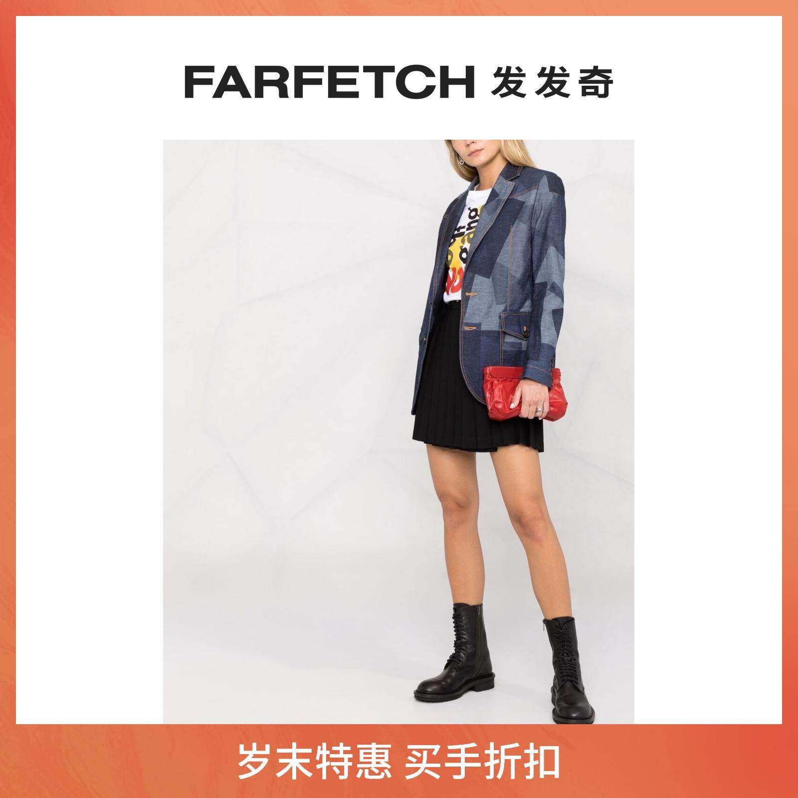 [Final Sale]Dsquared2女士D2次方几何图案印花牛仔西装夹克FARF_虎窝淘