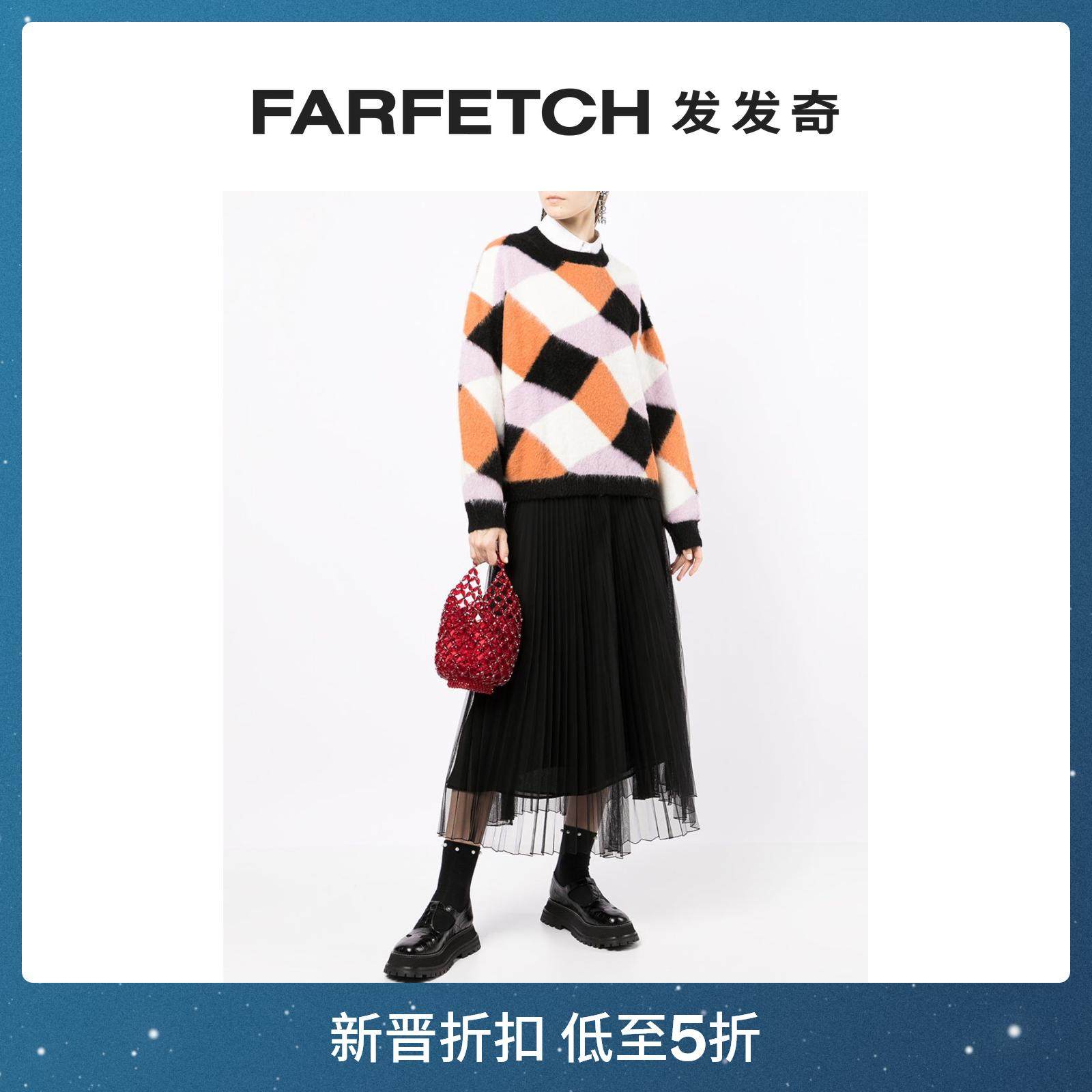 [Final Sale]b+ab女士几何图案针织毛衣 FARFETCH发发奇_虎窝淘