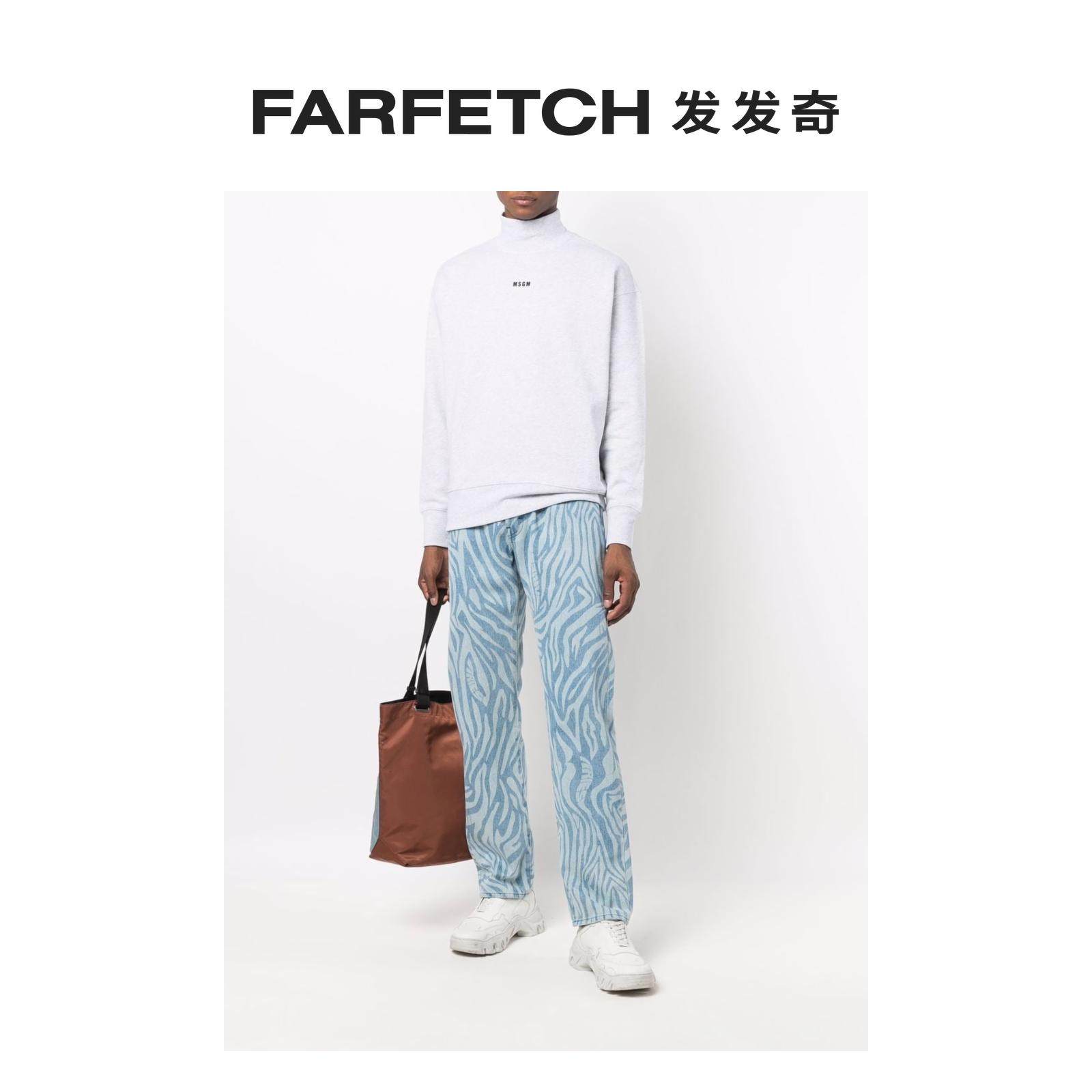 Msgm男士logo印花企领卫衣 FARFETCH发发奇_虎窝淘