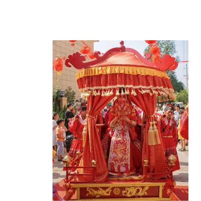 花轿步撵凤撵中式八抬大轿镀锌管婚庆迎亲轿新娘喜轿拍照摄影花轿
