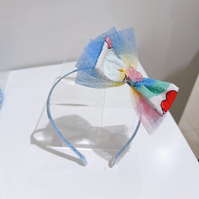 Pink Dragon粉龙女童发箍韩国童装代购26年夏彩色蝴蝶结发卡发饰