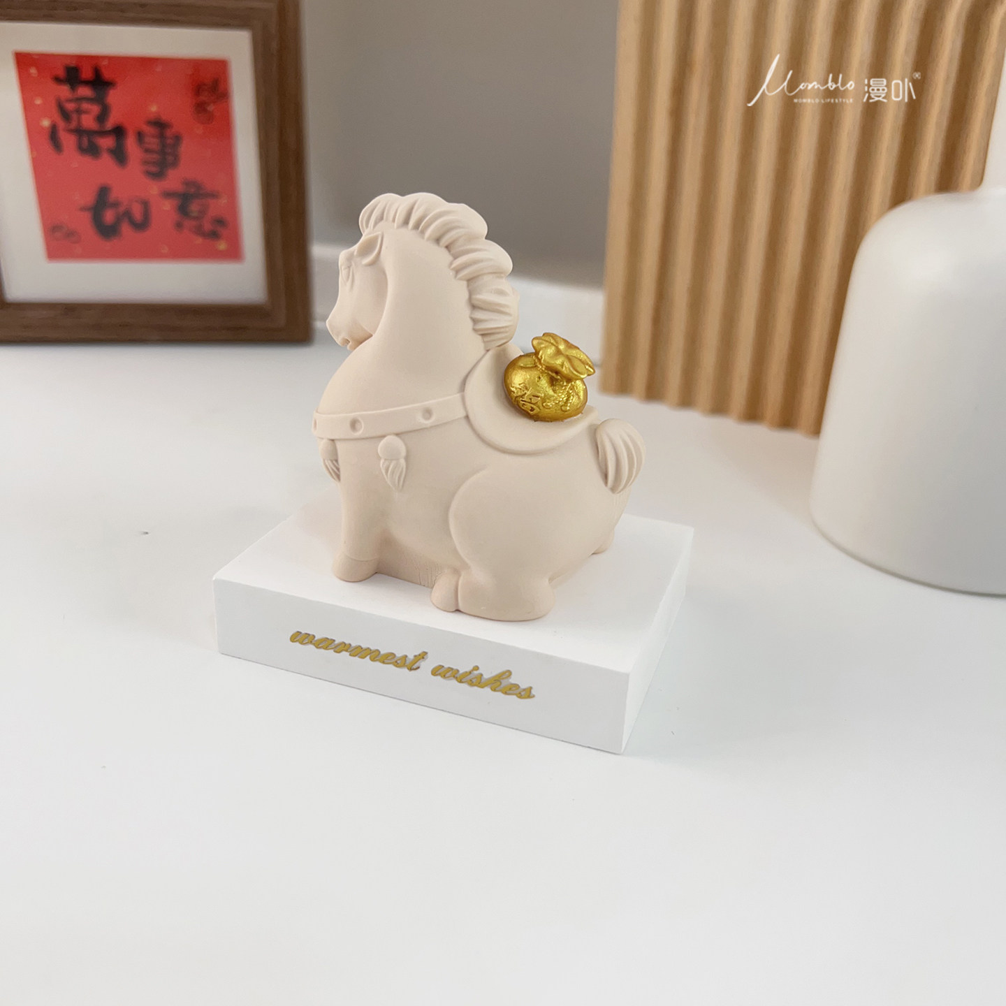 马上有福车载香薰摆件无火香氛扩香石中控台装饰男生创意礼