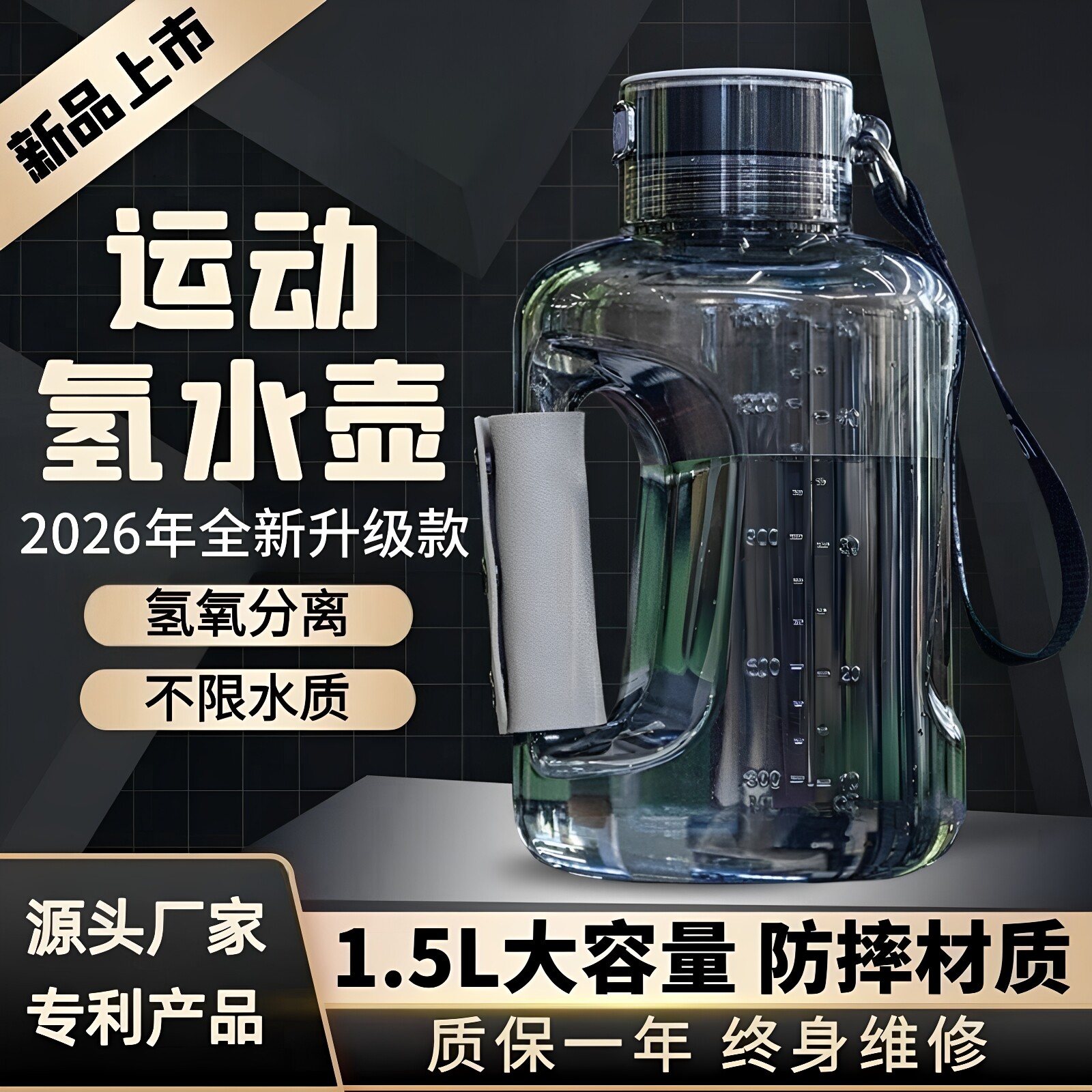 富氢水素水杯水壶高浓度电解负离子养生氢氧分离碱性超饱和制氢气