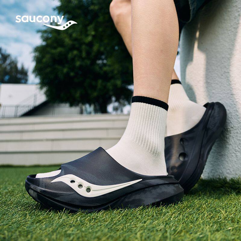 Saucony索康尼CRADLE摇篮3减震舒缓夏季男一脚蹬外穿运动恢复拖鞋