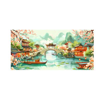 水十字绣忆江南0225新款线绣新办中式古风A895客厅公室风景山画53
