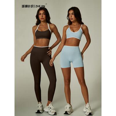 teveo跨境欧美无缝撞色女
