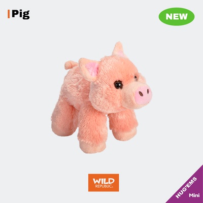 美国WildRepublic趴趴小猪毛绒玩偶环保动物玩具