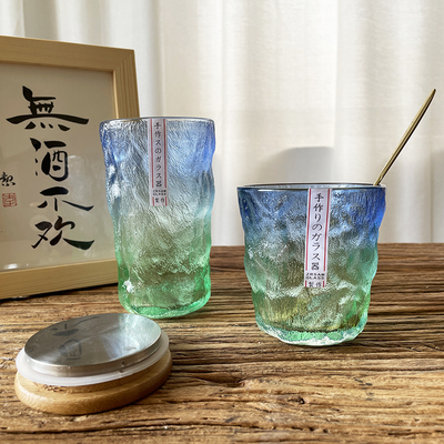 冰川纹高级感ins风颜值玻璃杯