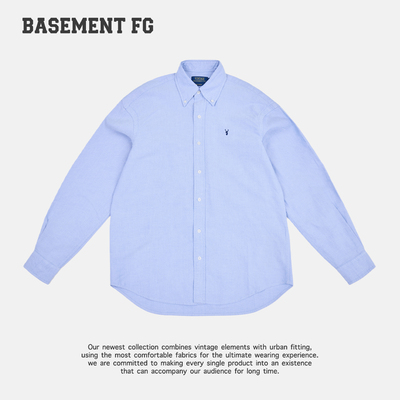 BASEMENTFG美式复古简约百搭宽松休闲长袖衬衫女装252070423072