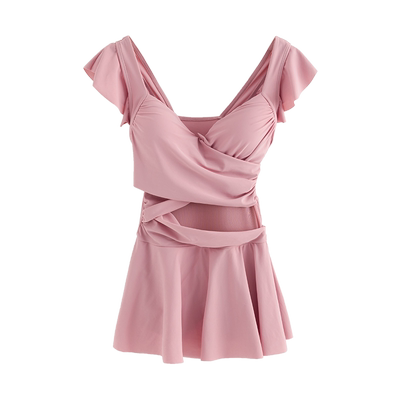 moexnan连体裙式泳衣女度假