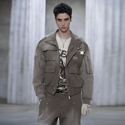 【冯建宇同款】FACEONLAB机械师工装夹克男外套25新款高级感棉服