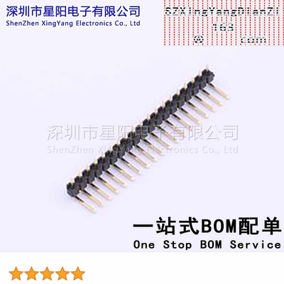 X6511WR-19H-C30D60R1 2.54mm 1x19P弯插 方针 排数 单排 总PIN位