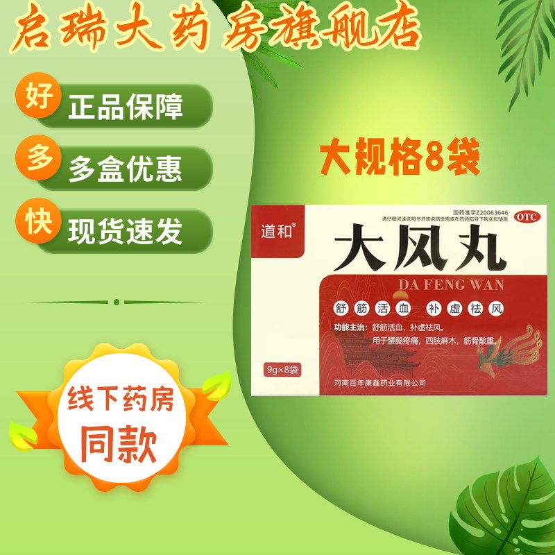 道和 大风丸 9g*8袋 腰腿疼痛四肢麻木筋骨酸困