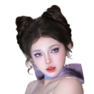 phaeton汤姆猫耳朵双丸子头假发