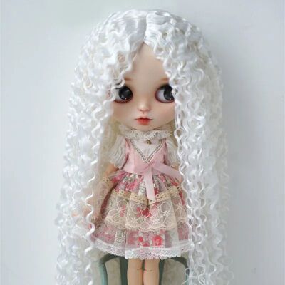 Blythes-Peluca de Mohair sintético para mu?eca, accesorio d