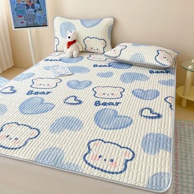 New Print Natural Latex Filling Summer Bed Sheet Set Cool Fe