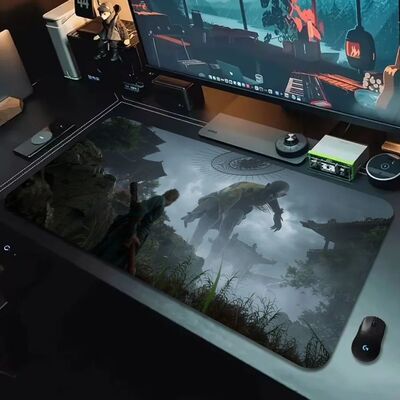 Mito preto W-Wukong Mousepad, grandes mouses do jogo, gamer