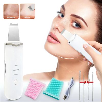 Electric Ultrasonic Skin Scrubber Vibration Face Spatula Pee