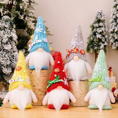 Boneca an? faceless para decora??o de Natal, cartoon doces,