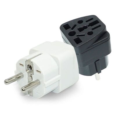 Adaptador de enchufe Universal AU UK US a EU Kr, convertidor
