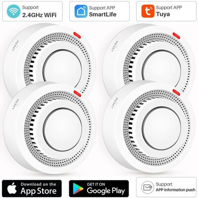 Tuya inteligente wi fi detector de fuma?a sensor 80db alarme