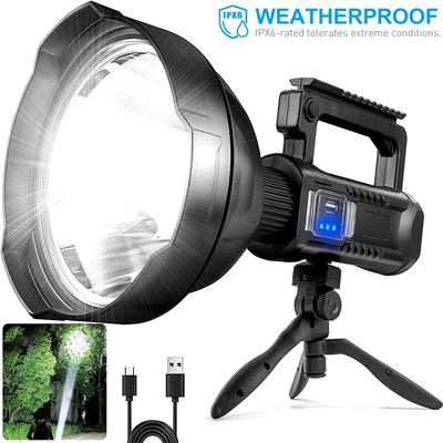 Lanterna LED poderosa portátil com suporte montável, holof