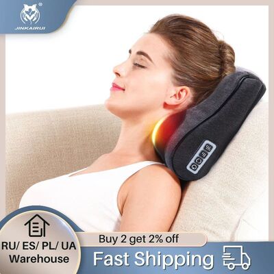 Black Shiatsu Massager Infrared Heat Neck Shoulder Back Body