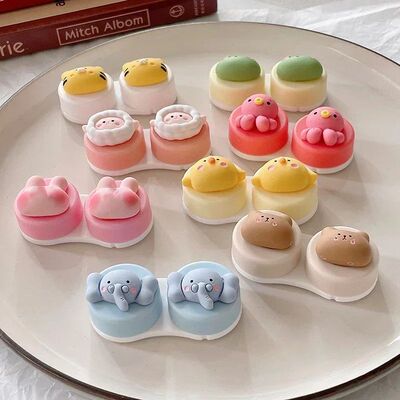 Kit de lentes de contato para mulheres, recipiente de suport