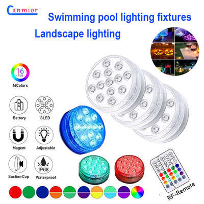 13 lámparas de piscina de control remoto inalámbrico de ra