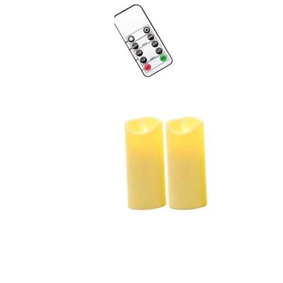 Velas decorativas sem chamas, 1 ou 2 pe?as, controle remoto,