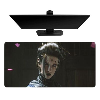 Mito preto WuKong Gaming Mouse Pad, Non-Slip Gamer Pad, Gran