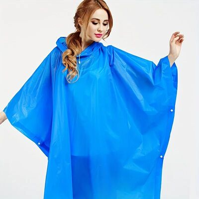Rain Ponchos For Adults Pouch For Hiking Unisex Raincoat For
