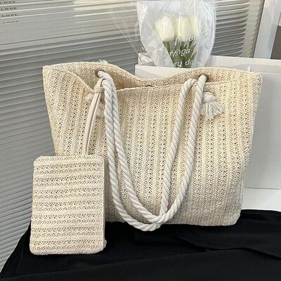 1PCS Fashionable straw-woven bags Women Handbags Fashion Lar