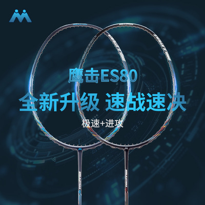 高端鹰击ES80速度拍进口羽毛球拍