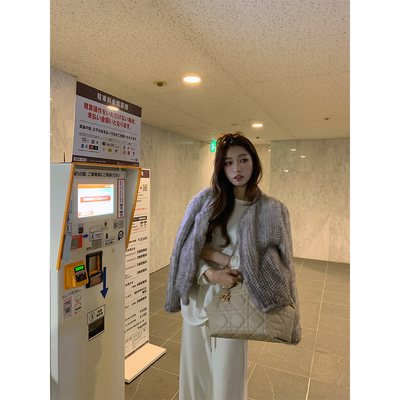 SourceWithU贵气感水貂毛外套