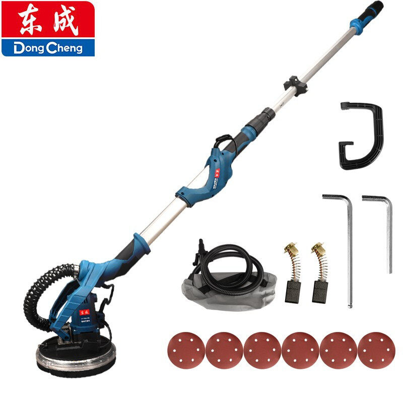 东成墙面打磨机自吸式长杆无尘磨墙腻子机S1F-FF02-225砂纸机腻子_虎窝淘