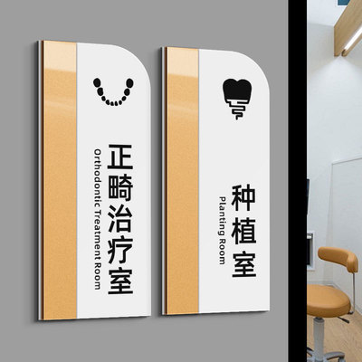 亚克力口腔诊所医院科室门牌