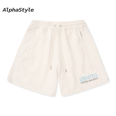 AlphaStyle春夏宽松百搭运动短裤